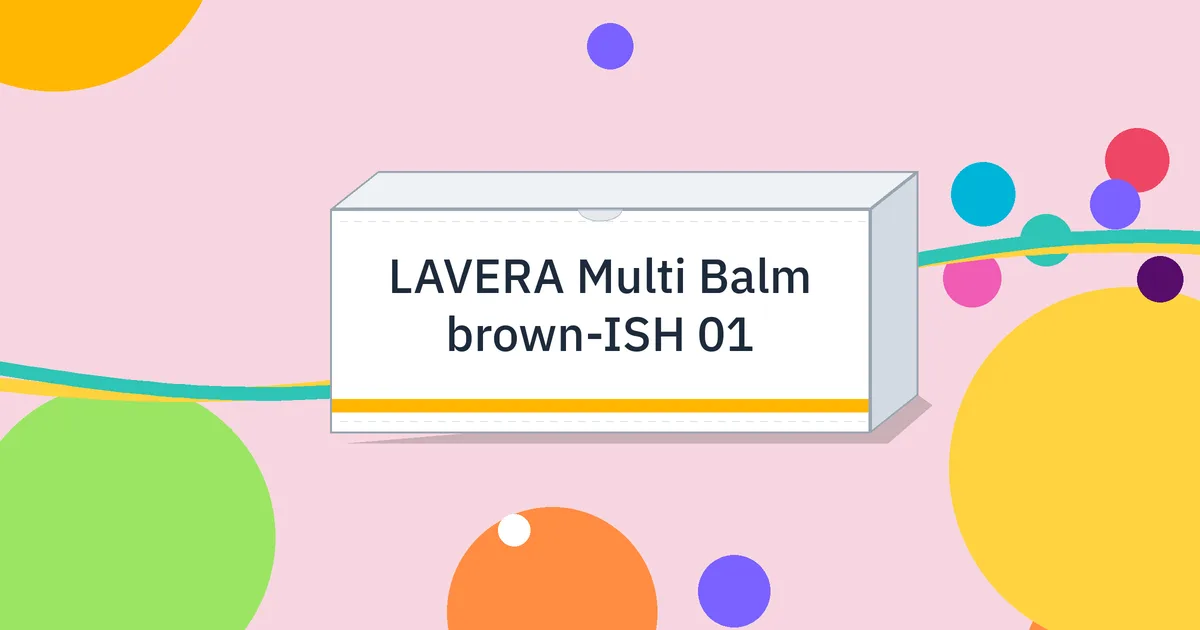 Symbolbild: Packung mit der Aufschrift LAVERA Multi Balm brown-ISH 01 (PZN 17828157) – Verfügbarkeit und Bezug in Apotheken in Frankfurt am Main