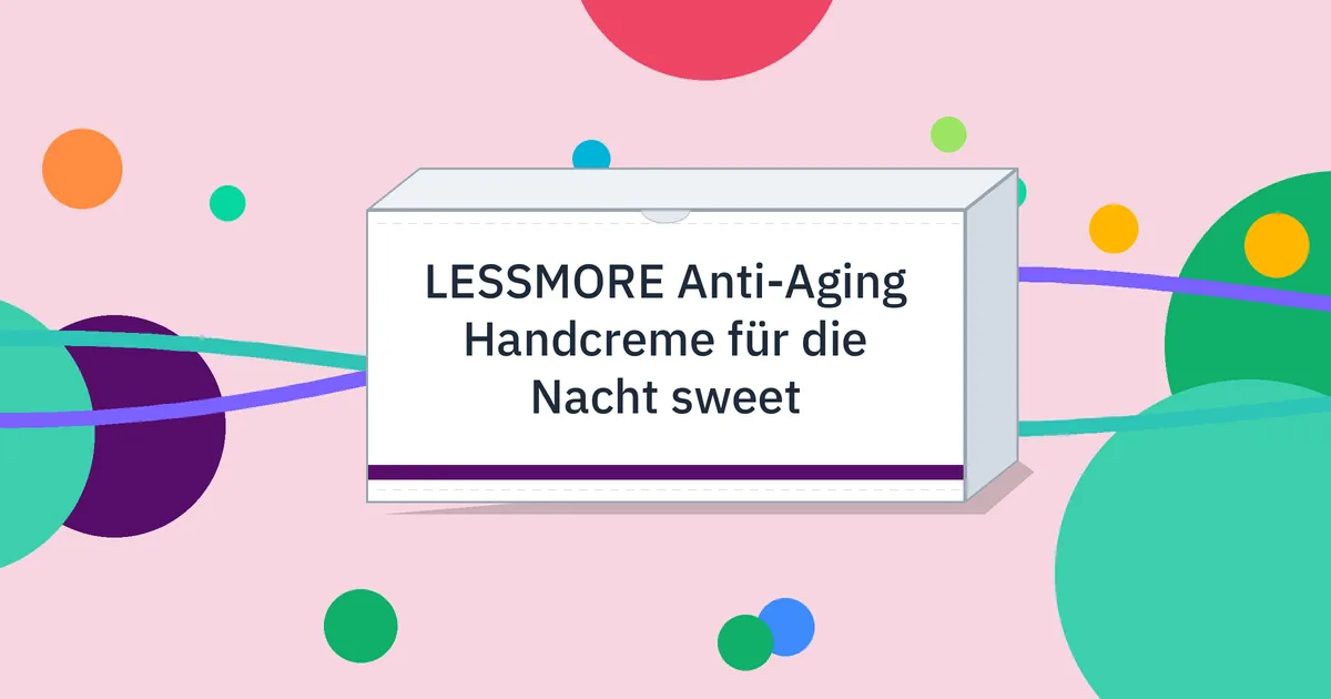 Symbolbild: Packung mit der Aufschrift LESSMORE Anti-Aging Handcreme für die Nacht sweet (PZN 19149673) – Verfügbarkeit und Bezug in Apotheken in Frankfurt am Main