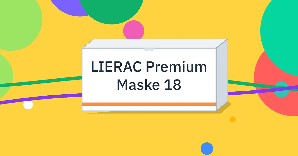 Symbolbild: Packung mit der Aufschrift LIERAC Premium Maske 18 (PZN 14351677) – Verfügbarkeit und Bezug in Apotheken in Frankfurt am Main