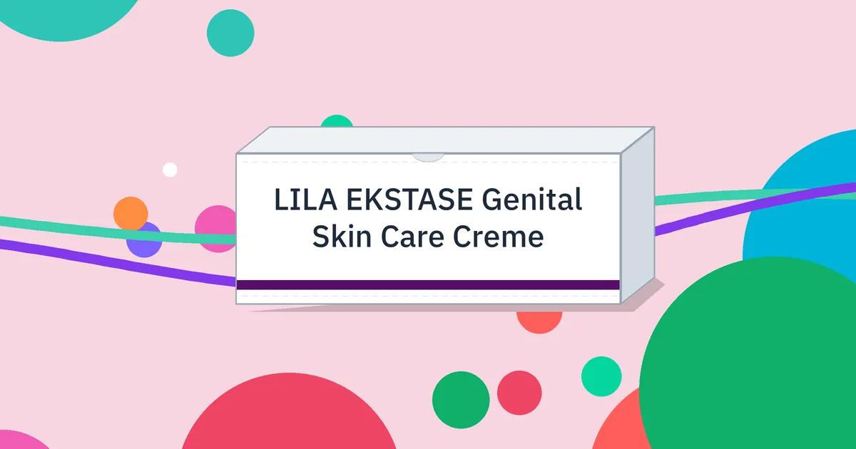 Symbolbild: Packung mit der Aufschrift LILA EKSTASE Genital Skin Care Creme (PZN 13170057) – Verfügbarkeit und Bezug in Apotheken in Frankfurt am Main