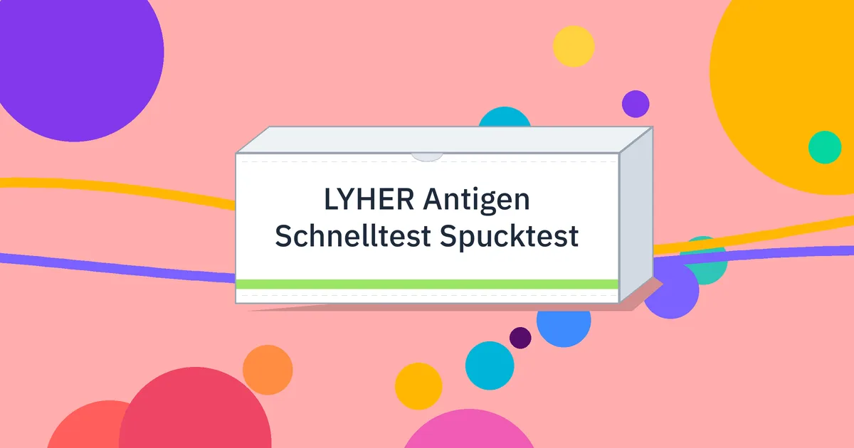 Symbolbild: Packung mit der Aufschrift LYHER Antigen Schnelltest Spucktest (PZN 17257080) – Verfügbarkeit und Bezug in Apotheken in Frankfurt am Main