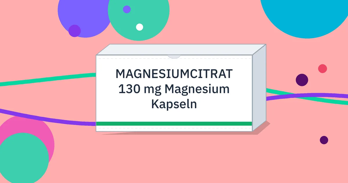 Symbolbild: Packung mit der Aufschrift MAGNESIUMCITRAT 130 mg Magnesium Kapseln (PZN 13909924) – Verfügbarkeit und Bezug in Apotheken in Frankfurt am Main
