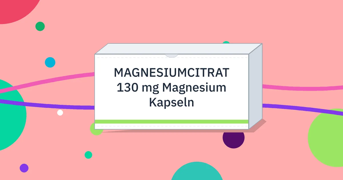 Symbolbild: Packung mit der Aufschrift MAGNESIUMCITRAT 130 mg Magnesium Kapseln (PZN 07748954) – Verfügbarkeit und Bezug in Apotheken in Frankfurt am Main