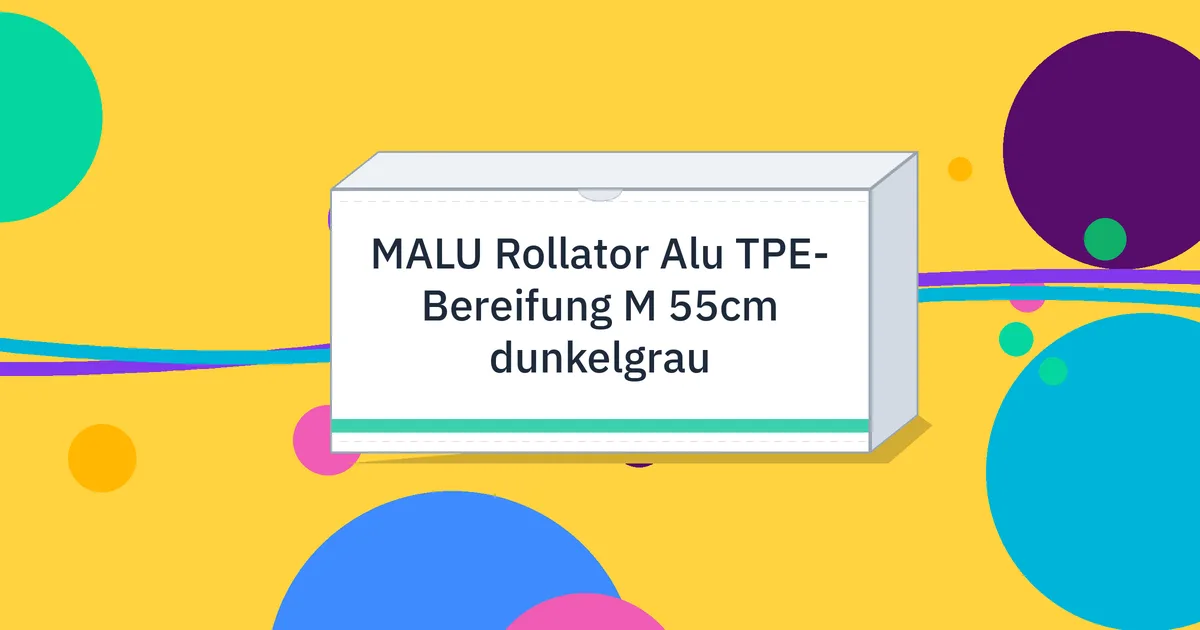Symbolbild: Packung mit der Aufschrift MALU Rollator Alu TPE-Bereifung M 55cm dunkelgrau (PZN 20698729) – Verfügbarkeit und Bezug in Apotheken in Frankfurt am Main