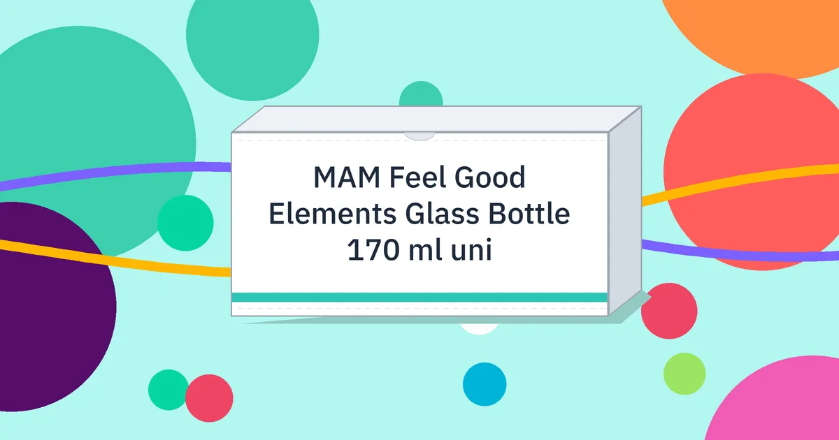 Symbolbild: Packung mit der Aufschrift MAM Feel Good Elements Glass Bottle 170 ml uni (PZN 17869877) – Verfügbarkeit und Bezug in Apotheken in Frankfurt am Main