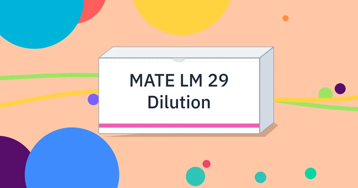 Symbolbild: Packung mit der Aufschrift MATE LM 29 Dilution (PZN 12947176) – Verfügbarkeit und Bezug in Apotheken in Frankfurt am Main