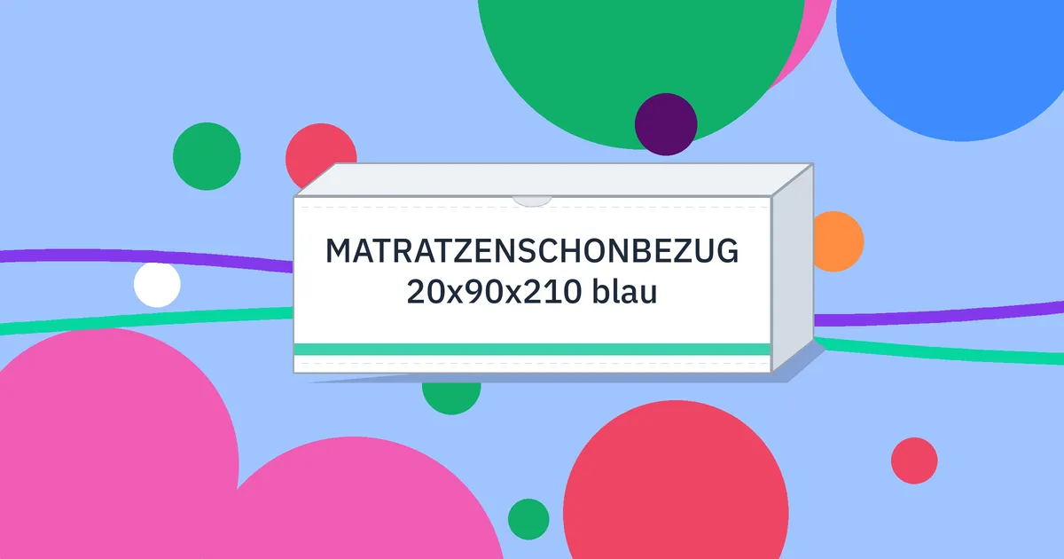 Symbolbild: Packung mit der Aufschrift MATRATZENSCHONBEZUG 20x90x210 blau (PZN 00112733) – Verfügbarkeit und Bezug in Apotheken in Frankfurt am Main