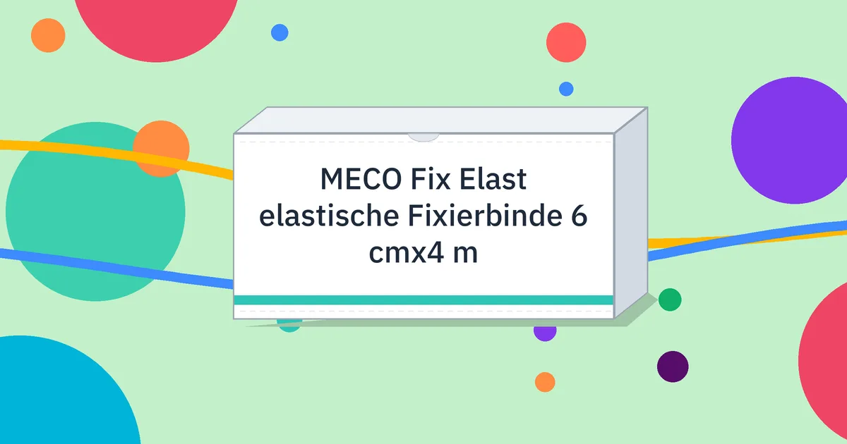 Symbolbild: Packung mit der Aufschrift MECO Fix Elast elastische Fixierbinde 6 cmx4 m (PZN 19727118) – Verfügbarkeit und Bezug in Apotheken in Frankfurt am Main
