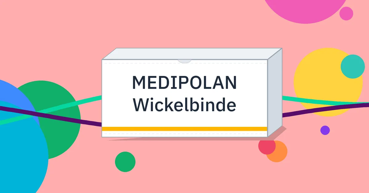 Symbolbild: Packung mit der Aufschrift MEDIPOLAN Wickelbinde (PZN 03013575) – Verfügbarkeit und Bezug in Apotheken in Frankfurt am Main