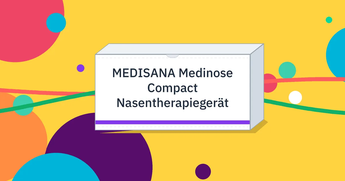 Symbolbild: Packung mit der Aufschrift MEDISANA Medinose Compact Nasentherapiegerät (PZN 20571503) – Verfügbarkeit und Bezug in Apotheken in Frankfurt am Main