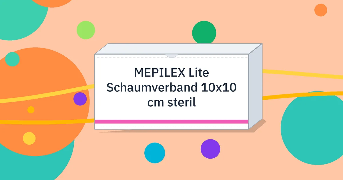 Symbolbild: Packung mit der Aufschrift MEPILEX Lite Schaumverband 10x10 cm steril (PZN 13510487) – Verfügbarkeit und Bezug in Apotheken in Frankfurt am Main