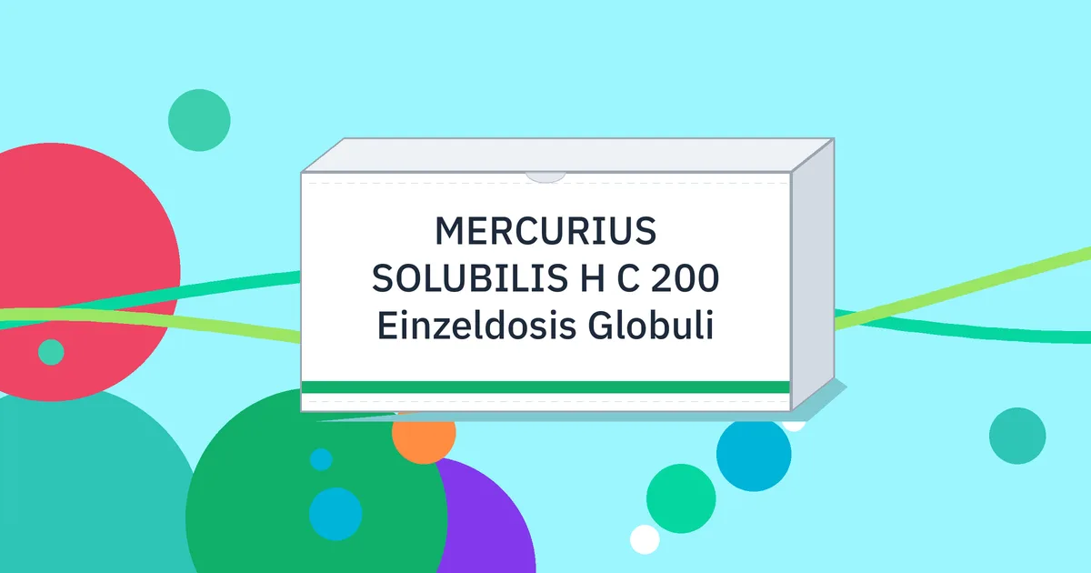 Symbolbild: Packung mit der Aufschrift MERCURIUS SOLUBILIS H C 200 Einzeldosis Globuli (PZN 01543903) – Verfügbarkeit und Bezug in Apotheken in Frankfurt am Main