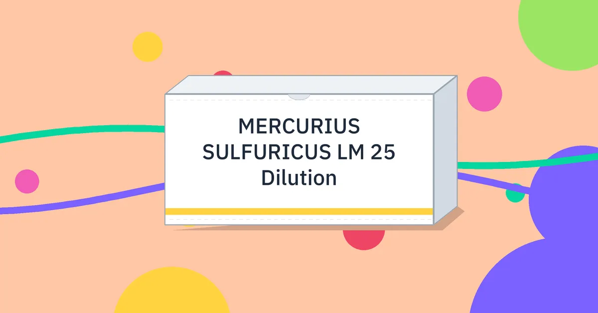 Symbolbild: Packung mit der Aufschrift MERCURIUS SULFURICUS LM 25 Dilution (PZN 12954696) – Verfügbarkeit und Bezug in Apotheken in Frankfurt am Main