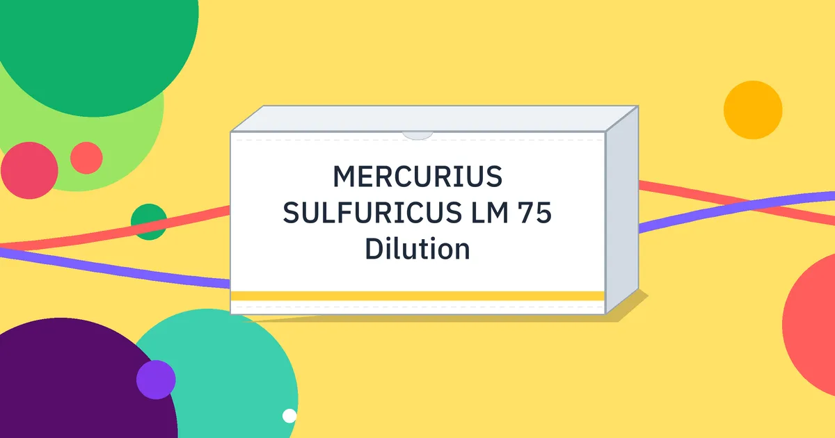 Symbolbild: Packung mit der Aufschrift MERCURIUS SULFURICUS LM 75 Dilution (PZN 12954816) – Verfügbarkeit und Bezug in Apotheken in Frankfurt am Main