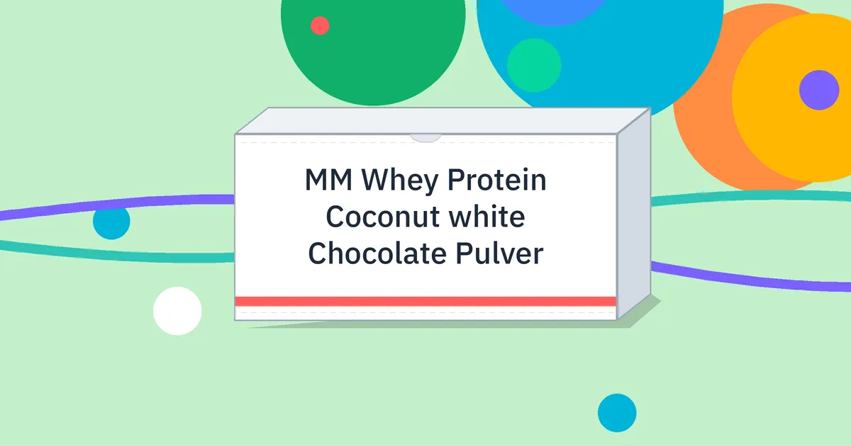 Symbolbild: Packung mit der Aufschrift MM Whey Protein Coconut white Chocolate Pulver (PZN 16833328) – Verfügbarkeit und Bezug in Apotheken in Frankfurt am Main