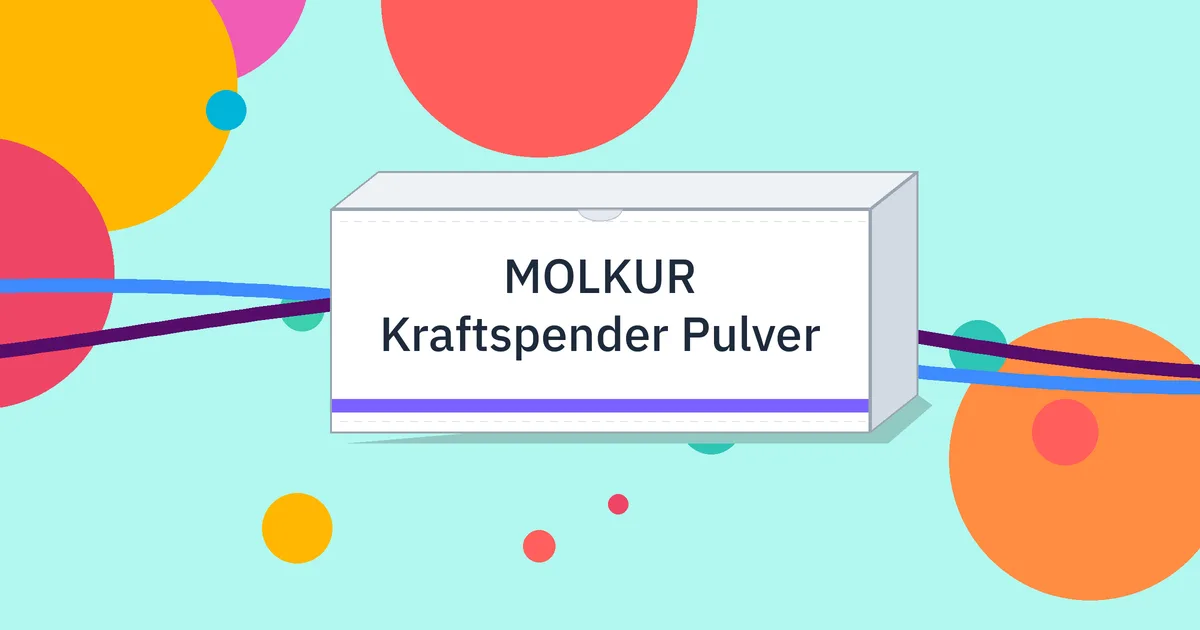 Symbolbild: Packung mit der Aufschrift MOLKUR Kraftspender Pulver (PZN 14173299) – Verfügbarkeit und Bezug in Apotheken in Frankfurt am Main
