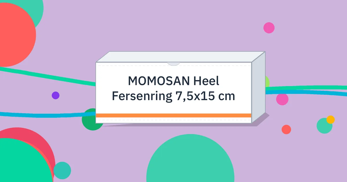 Symbolbild: Packung mit der Aufschrift MOMOSAN Heel Fersenring 7,5x15 cm (PZN 01651917) – Verfügbarkeit und Bezug in Apotheken in Frankfurt am Main