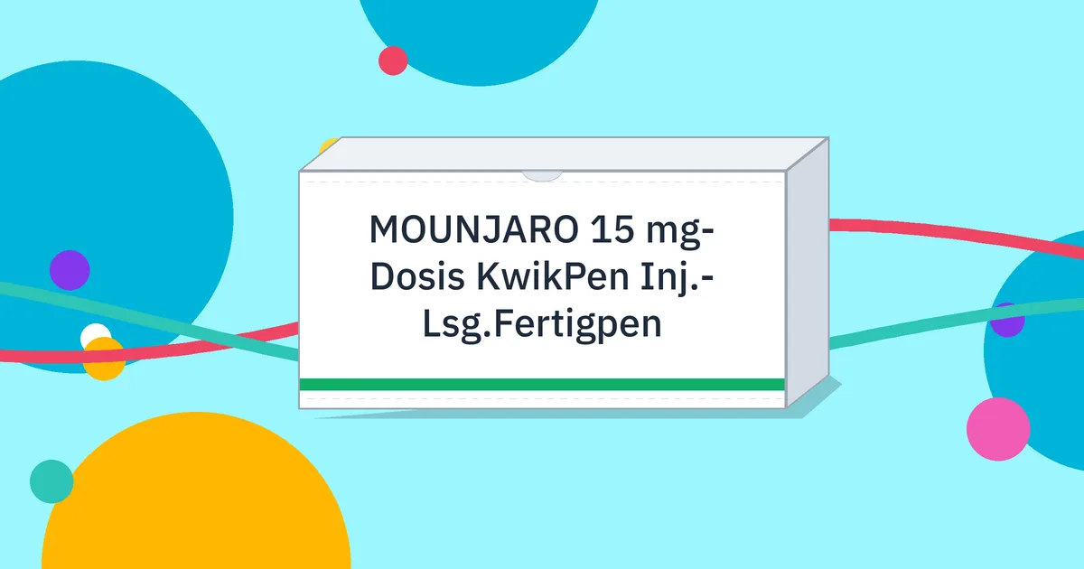 Symbolbild: Packung mit der Aufschrift MOUNJARO 15 mg-Dosis KwikPen Inj.-Lsg.Fertigpen (PZN 18253693) – Verfügbarkeit und Bezug in Apotheken in Frankfurt am Main
