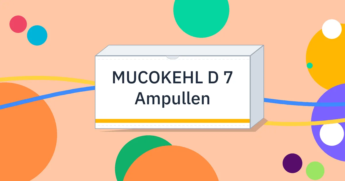 Symbolbild: Packung mit der Aufschrift MUCOKEHL D 7 Ampullen (PZN 03206593) – Verfügbarkeit und Bezug in Apotheken in Frankfurt am Main