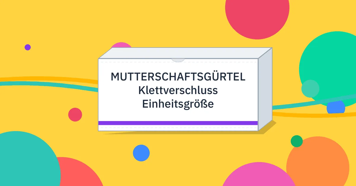 Symbolbild: Packung mit der Aufschrift MUTTERSCHAFTSGÜRTEL Klettverschluss Einheitsgröße (PZN 19070747) – Verfügbarkeit und Bezug in Apotheken in Frankfurt am Main