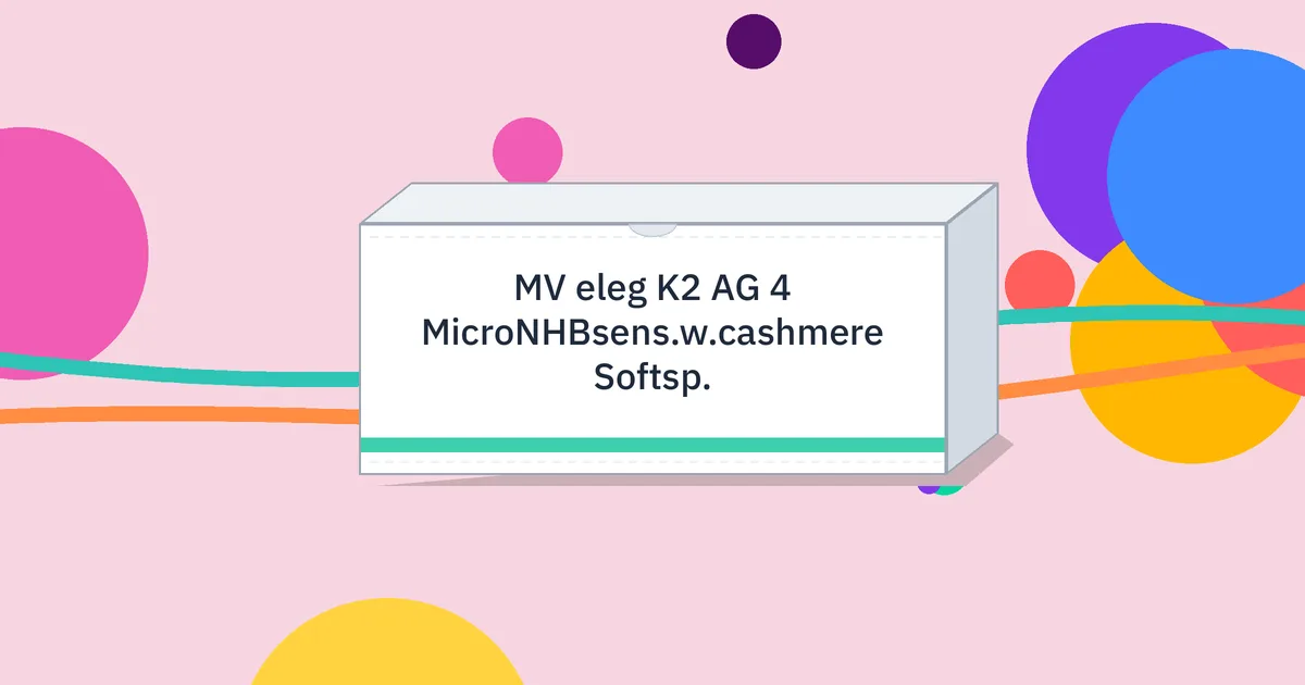 Symbolbild: Packung mit der Aufschrift MV eleg K2 AG 4 MicroNHBsens.w.cashmere Softsp. (PZN 15724896) – Verfügbarkeit und Bezug in Apotheken in Frankfurt am Main