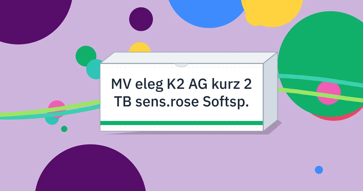 Symbolbild: Packung mit der Aufschrift MV eleg K2 AG kurz 2 TB sens.rose Softsp. (PZN 14697275) – Verfügbarkeit und Bezug in Apotheken in Frankfurt am Main