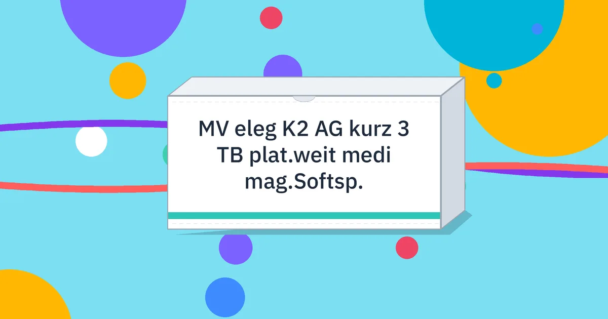 Symbolbild: Packung mit der Aufschrift MV eleg K2 AG kurz 3 TB plat.weit medi mag.Softsp. (PZN 14635506) – Verfügbarkeit und Bezug in Apotheken in Frankfurt am Main