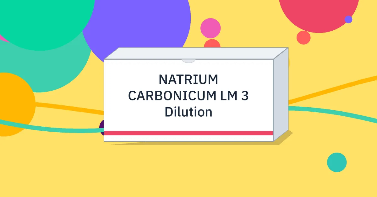 Symbolbild: Packung mit der Aufschrift NATRIUM CARBONICUM LM 3 Dilution (PZN 12961561) – Verfügbarkeit und Bezug in Apotheken in Frankfurt am Main