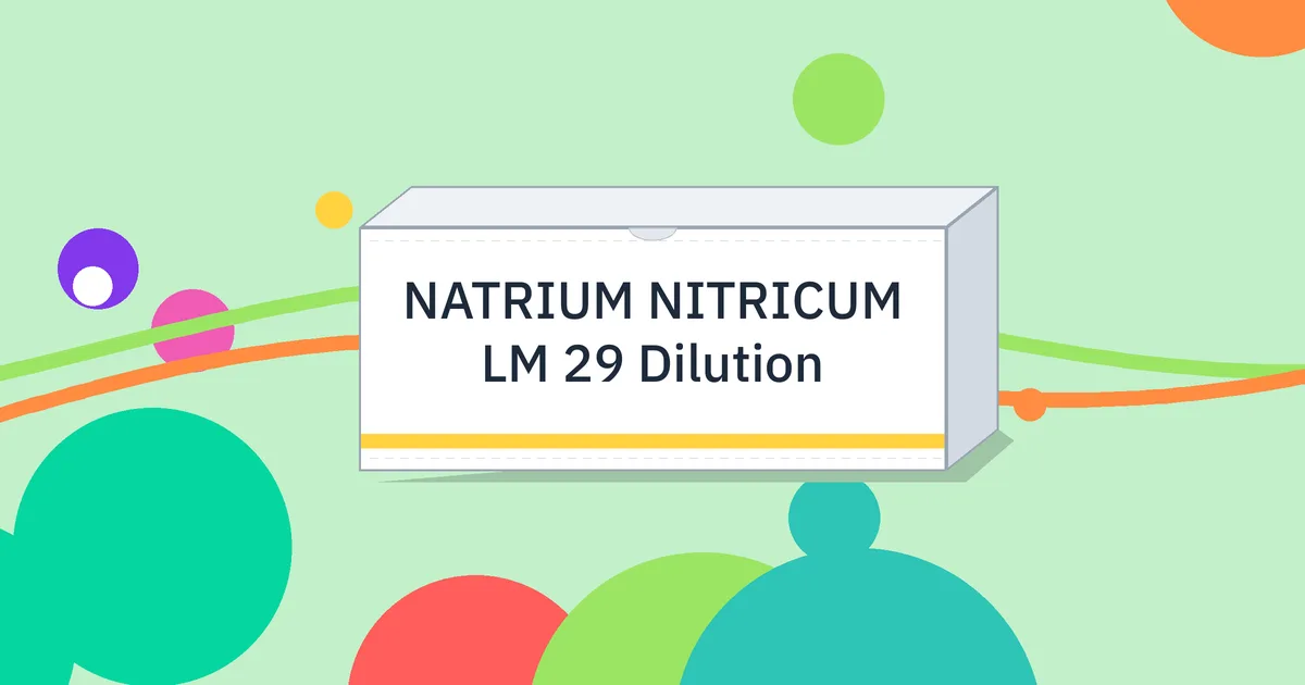 Symbolbild: Packung mit der Aufschrift NATRIUM NITRICUM LM 29 Dilution (PZN 12965866) – Verfügbarkeit und Bezug in Apotheken in Frankfurt am Main