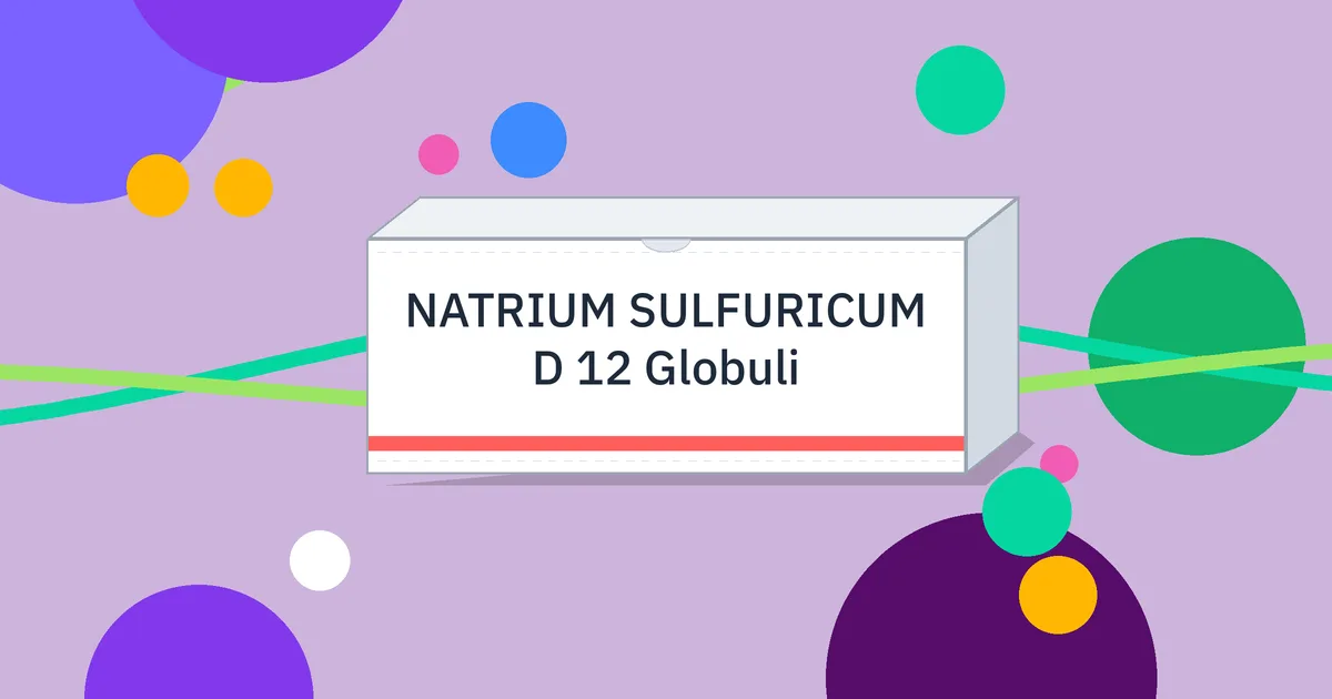 Symbolbild: Packung mit der Aufschrift NATRIUM SULFURICUM D 12 Globuli (PZN 14052963) – Verfügbarkeit und Bezug in Apotheken in Frankfurt am Main