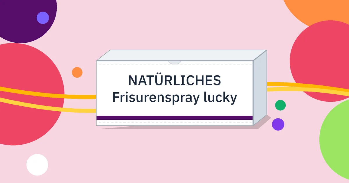Symbolbild: Packung mit der Aufschrift NATÜRLICHES Frisurenspray lucky (PZN 13862482) – Verfügbarkeit und Bezug in Apotheken in Frankfurt am Main