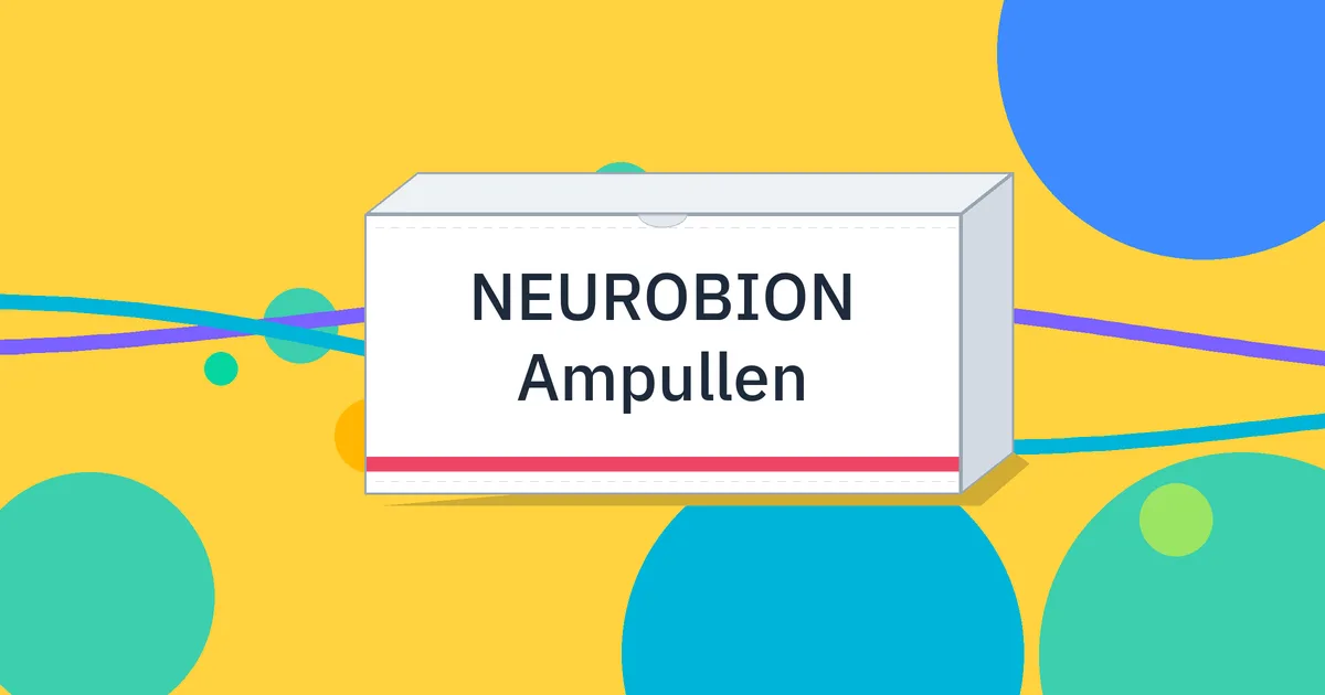 Symbolbild: Packung mit der Aufschrift NEUROBION Ampullen (PZN 00720674) – Verfügbarkeit und Bezug in Apotheken in Frankfurt am Main