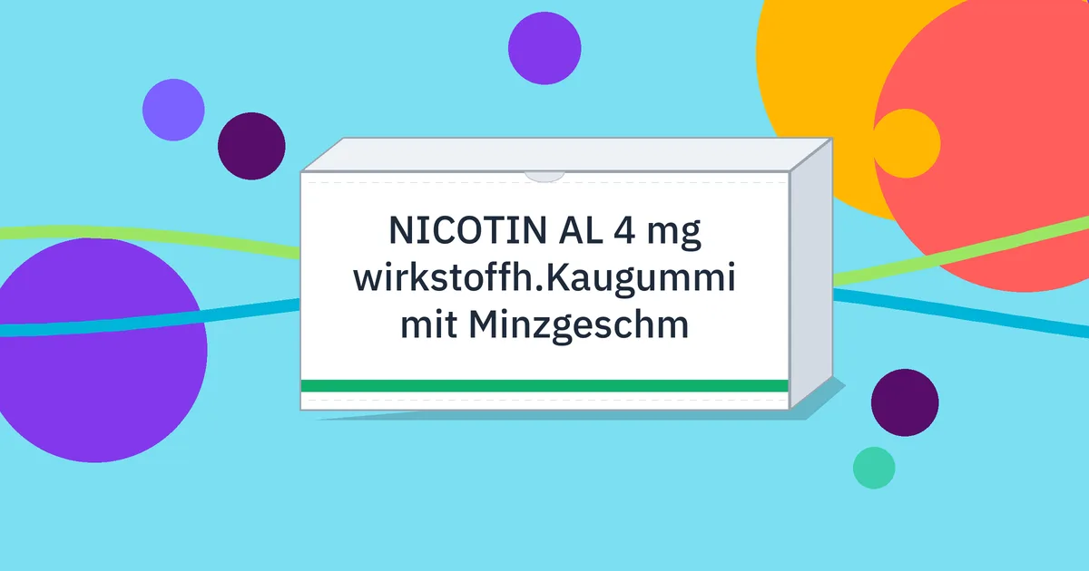Symbolbild: Packung mit der Aufschrift NICOTIN AL 4 mg wirkstoffh.Kaugummi mit Minzgeschm (PZN 20335671) – Verfügbarkeit und Bezug in Apotheken in Frankfurt am Main