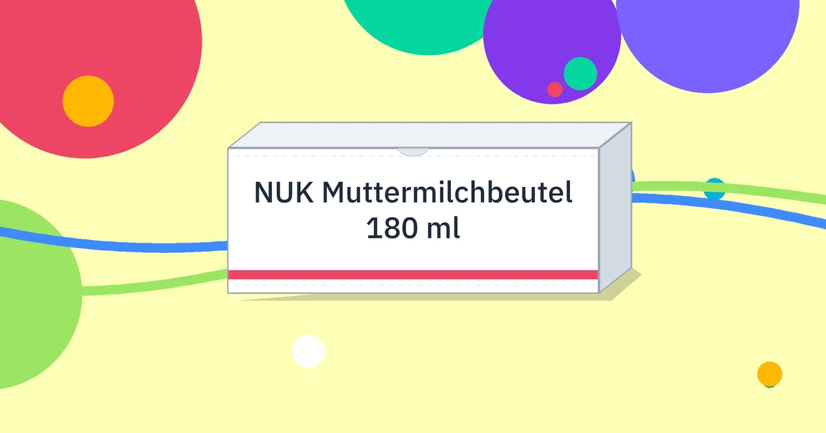 Symbolbild: Packung mit der Aufschrift NUK Muttermilchbeutel 180 ml (PZN 13352901) – Verfügbarkeit und Bezug in Apotheken in Frankfurt am Main