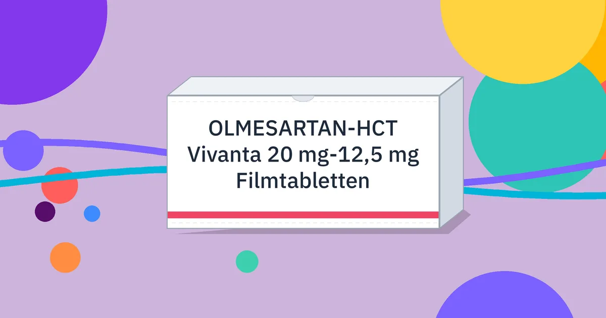 Symbolbild: Packung mit der Aufschrift OLMESARTAN-HCT Vivanta 20 mg-12,5 mg Filmtabletten (PZN 19843600) – Verfügbarkeit und Bezug in Apotheken in Frankfurt am Main