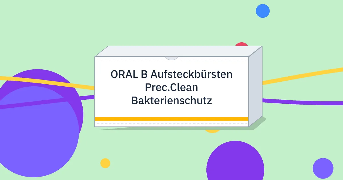 Symbolbild: Packung mit der Aufschrift ORAL B Aufsteckbürsten Prec.Clean Bakterienschutz (PZN 14420438) – Verfügbarkeit und Bezug in Apotheken in Frankfurt am Main
