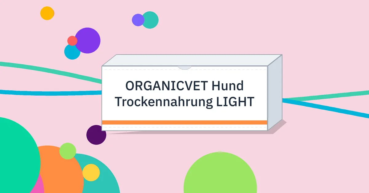 Symbolbild: Packung mit der Aufschrift ORGANICVET Hund Trockennahrung LIGHT (PZN 09784635) – Verfügbarkeit und Bezug in Apotheken in Frankfurt am Main