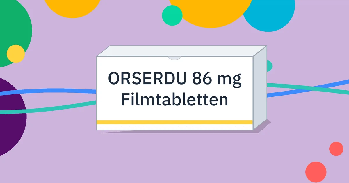 Symbolbild: Packung mit der Aufschrift ORSERDU 86 mg Filmtabletten (PZN 18772163) – Verfügbarkeit und Bezug in Apotheken in Frankfurt am Main