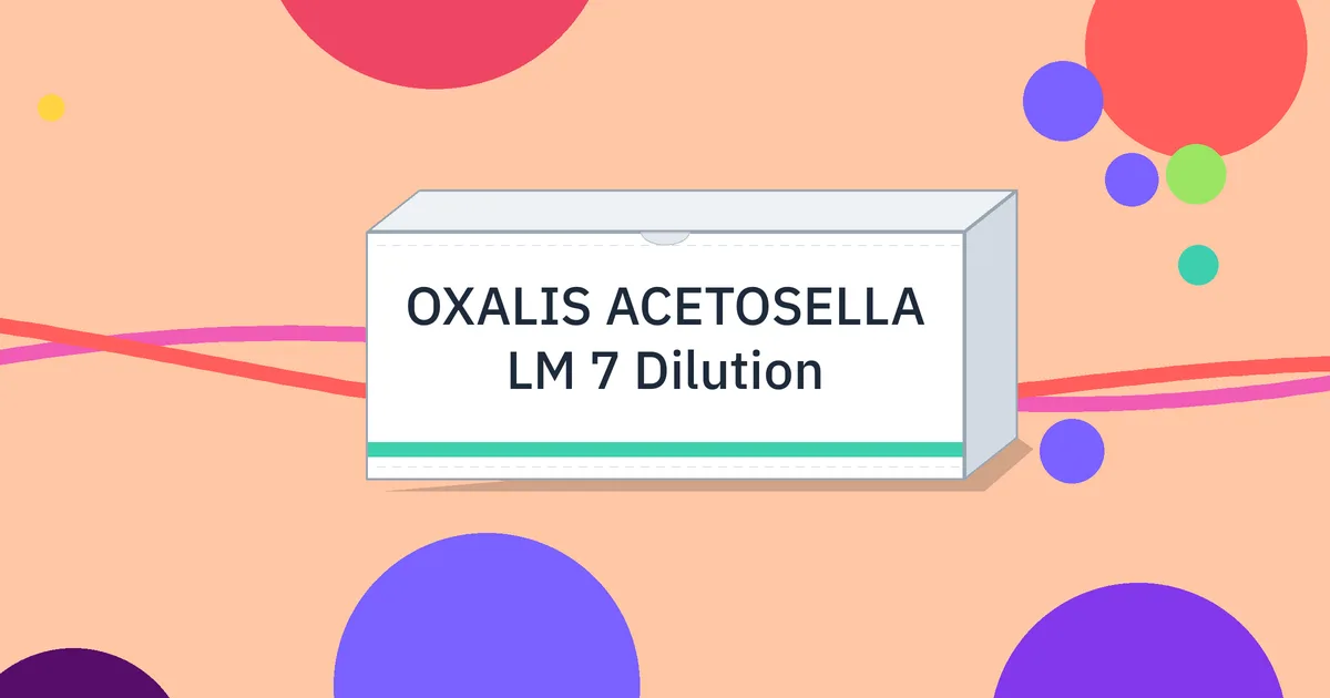 Symbolbild: Packung mit der Aufschrift OXALIS ACETOSELLA LM 7 Dilution (PZN 13628881) – Verfügbarkeit und Bezug in Apotheken in Frankfurt am Main