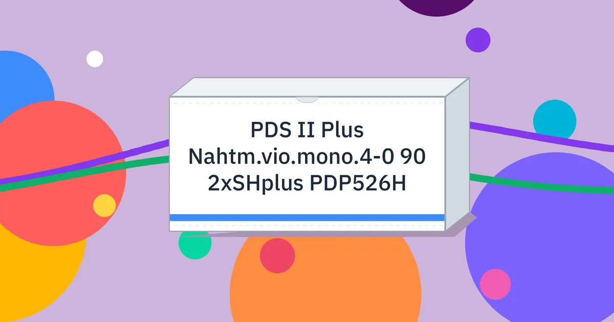 Symbolbild: Packung mit der Aufschrift PDS II Plus Nahtm.vio.mono.4-0 90 2xSHplus PDP526H (PZN 20916089) – Verfügbarkeit und Bezug in Apotheken in Frankfurt am Main