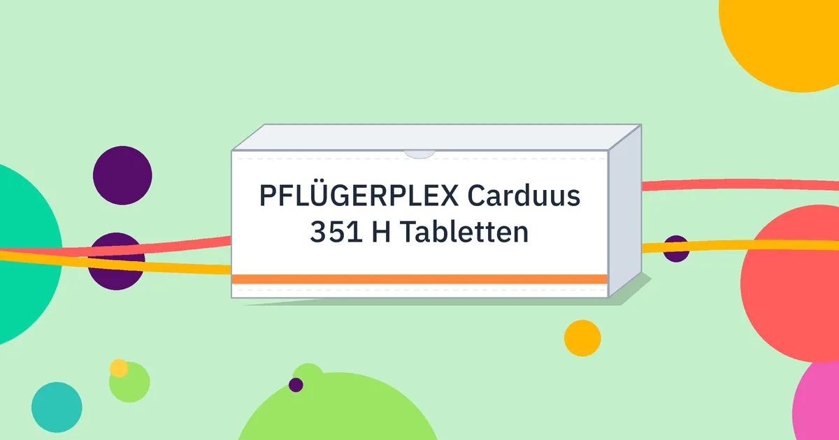 Symbolbild: Packung mit der Aufschrift PFLÜGERPLEX Carduus 351 H Tabletten (PZN 00895474) – Verfügbarkeit und Bezug in Apotheken in Frankfurt am Main