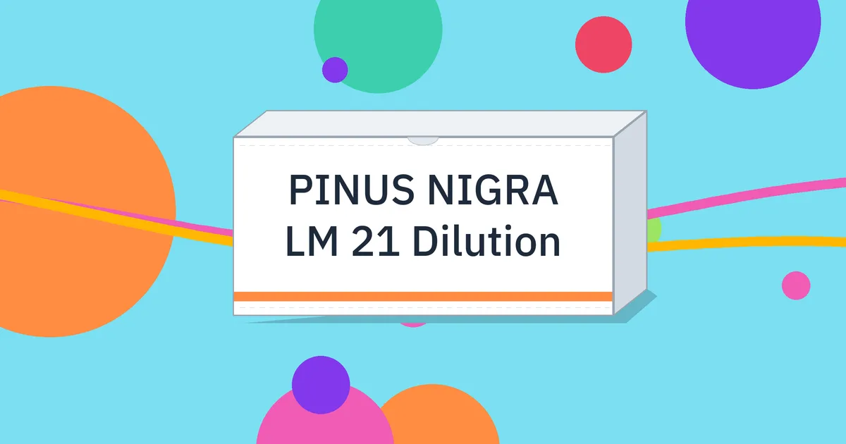 Symbolbild: Packung mit der Aufschrift PINUS NIGRA LM 21 Dilution (PZN 13642622) – Verfügbarkeit und Bezug in Apotheken in Frankfurt am Main