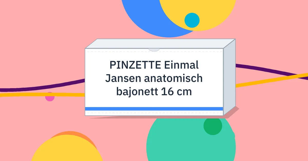 Symbolbild: Packung mit der Aufschrift PINZETTE Einmal Jansen anatomisch bajonett 16 cm (PZN 17622243) – Verfügbarkeit und Bezug in Apotheken in Frankfurt am Main