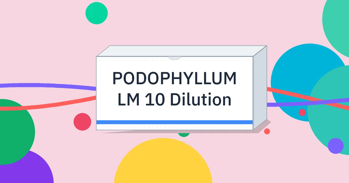 Symbolbild: Packung mit der Aufschrift PODOPHYLLUM LM 10 Dilution (PZN 13042922) – Verfügbarkeit und Bezug in Apotheken in Frankfurt am Main
