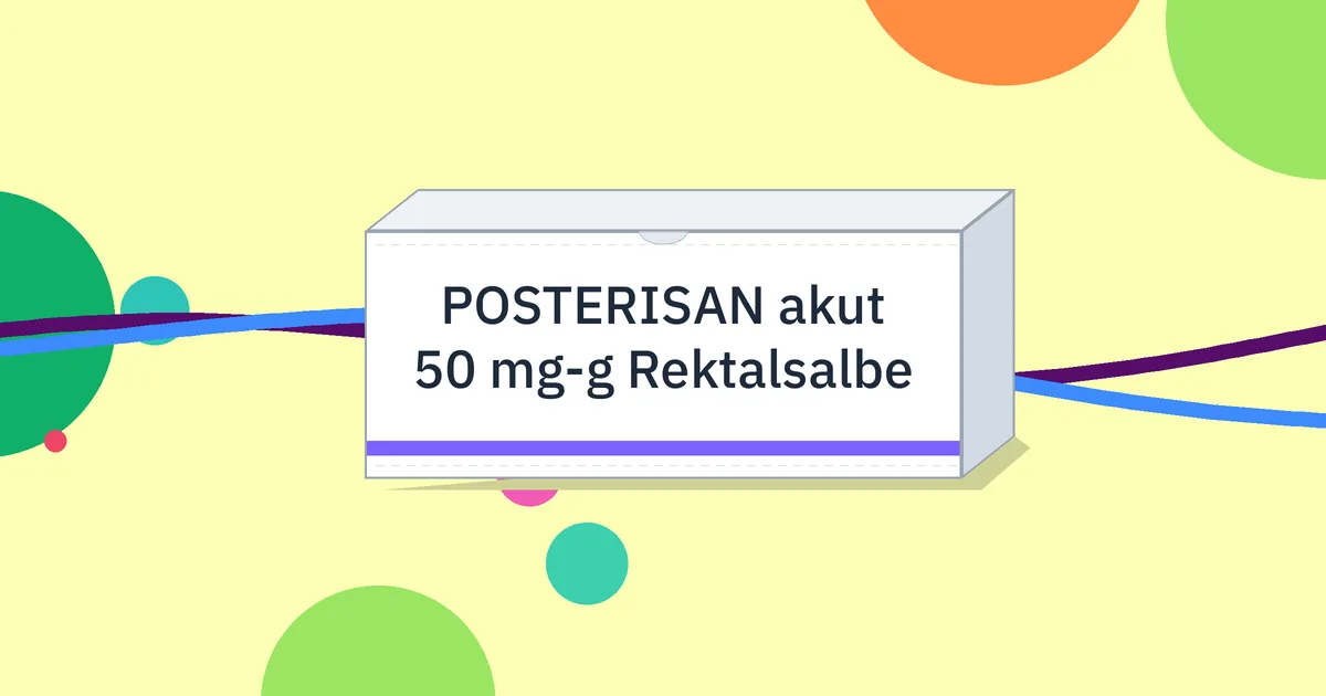 Symbolbild: Packung mit der Aufschrift POSTERISAN akut 50 mg-g Rektalsalbe (PZN 18247994) – Verfügbarkeit und Bezug in Apotheken in Frankfurt am Main