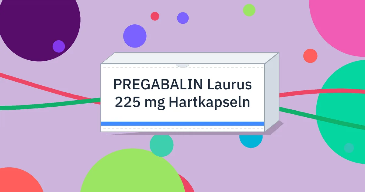 Symbolbild: Packung mit der Aufschrift PREGABALIN Laurus 225 mg Hartkapseln (PZN 16241119) – Verfügbarkeit und Bezug in Apotheken in Frankfurt am Main