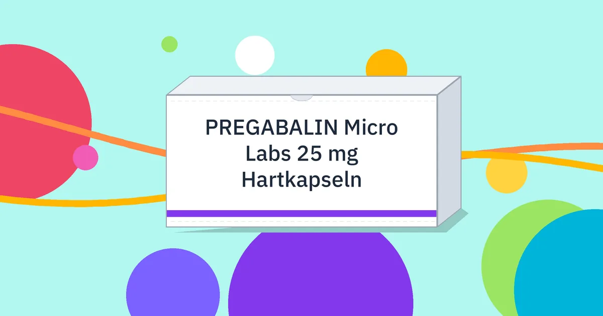 Symbolbild: Packung mit der Aufschrift PREGABALIN Micro Labs 25 mg Hartkapseln (PZN 19377380) – Verfügbarkeit und Bezug in Apotheken in Frankfurt am Main