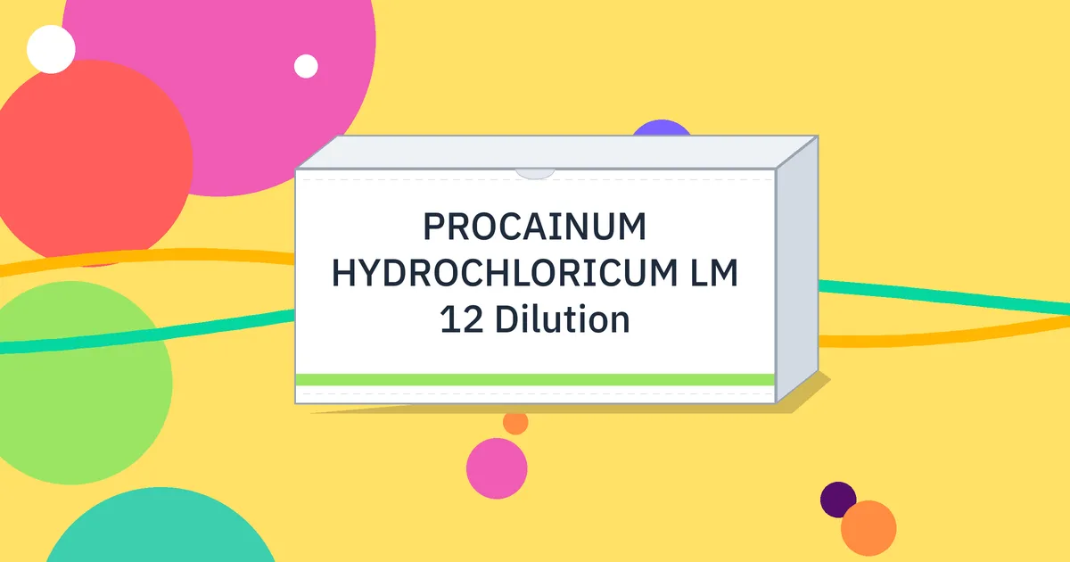 Symbolbild: Packung mit der Aufschrift PROCAINUM HYDROCHLORICUM LM 12 Dilution (PZN 13668455) – Verfügbarkeit und Bezug in Apotheken in Frankfurt am Main