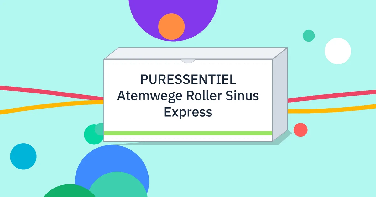 Symbolbild: Packung mit der Aufschrift PURESSENTIEL Atemwege Roller Sinus Express (PZN 18411347) – Verfügbarkeit und Bezug in Apotheken in Frankfurt am Main