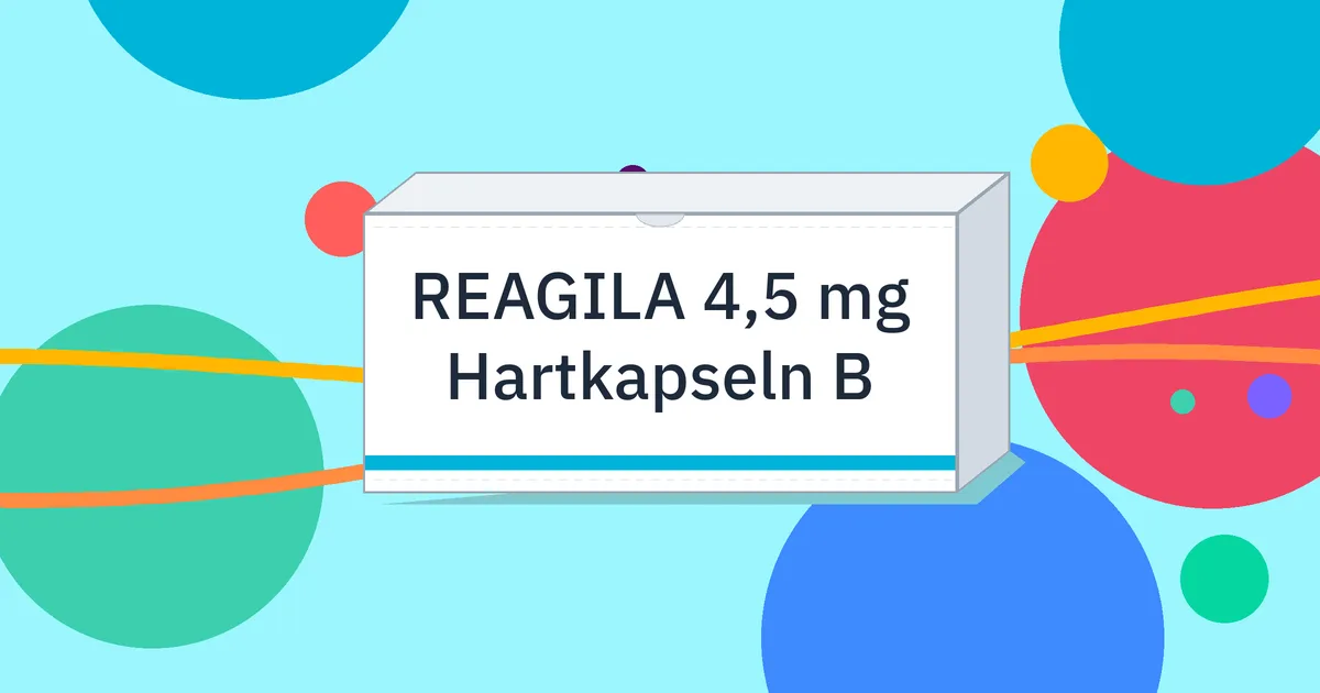 Symbolbild: Packung mit der Aufschrift REAGILA 4,5 mg Hartkapseln B (PZN 18083541) – Verfügbarkeit und Bezug in Apotheken in Frankfurt am Main